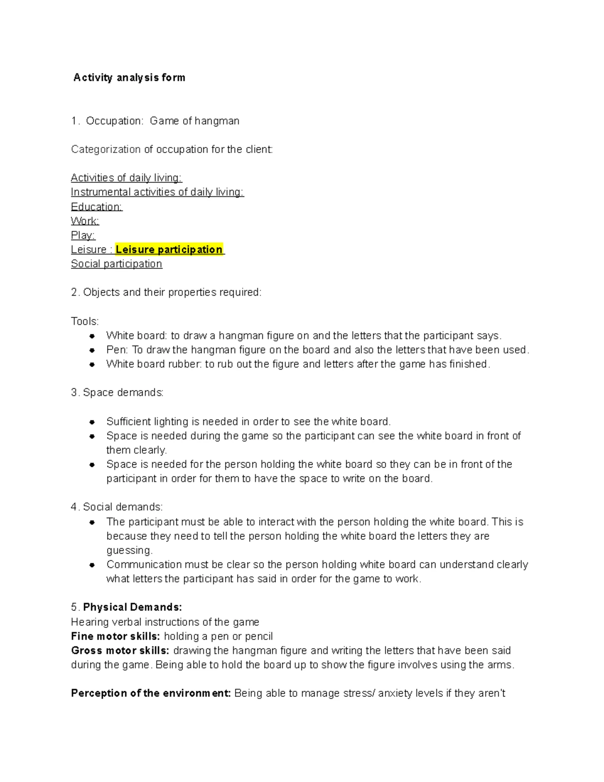 IEP OT Template 2: Occupational Therapy Progress Notes - Studocu