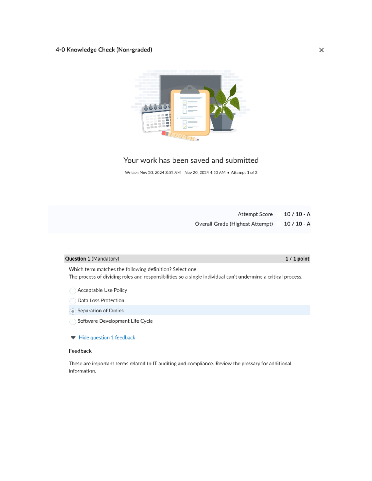 Module 4 CYB-400 Knowledge Check (Non-graded) Review & Feedback - Studocu