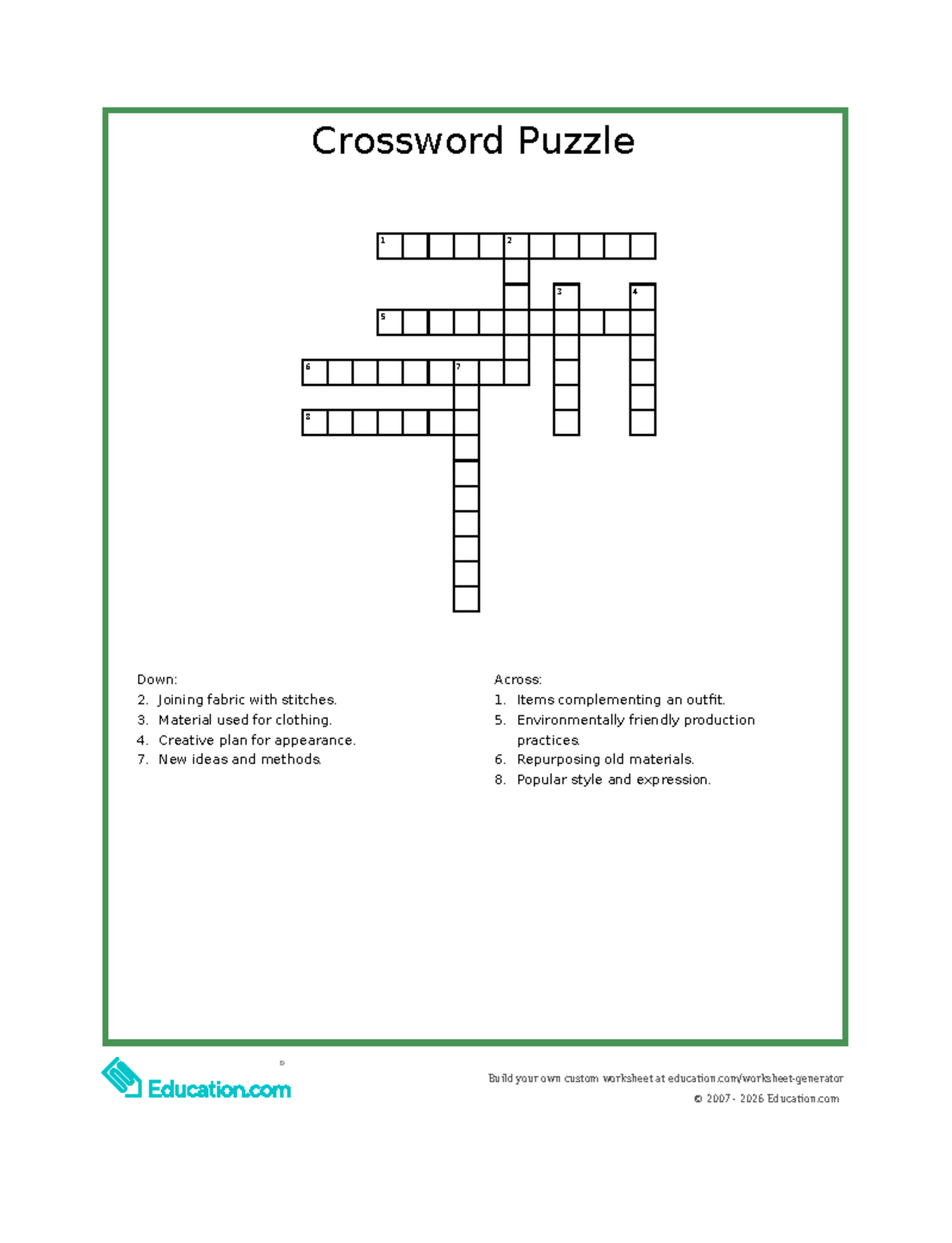 Worksheet - Bachelor of Secondary Education - Build your own custom ...