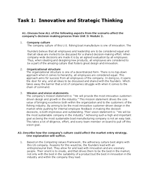 D081 V5-QBM3 Task 2 - task 2 - Task 2 Course/Assessment Code: D081 ...