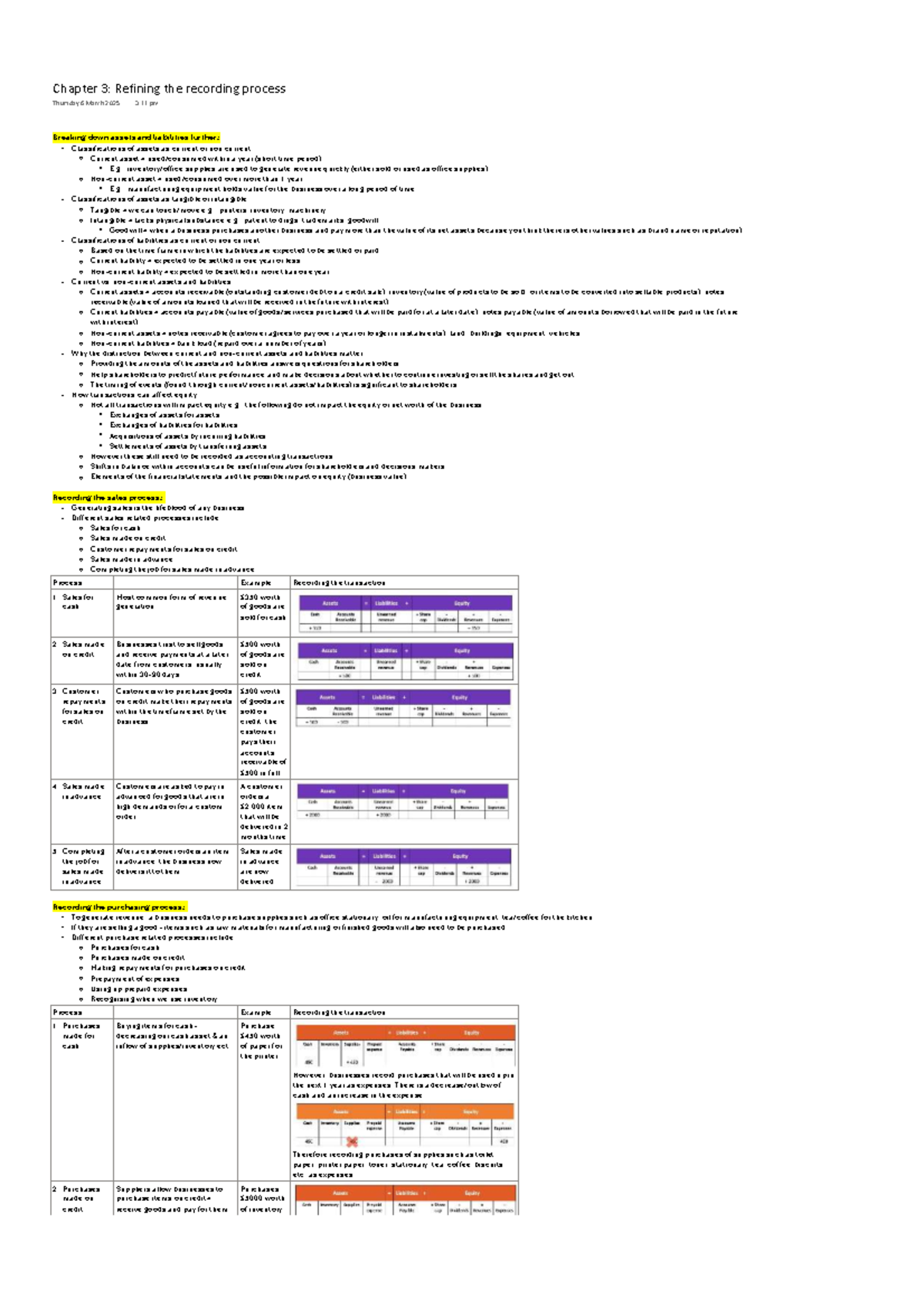 Chapter 3: Refining the Recording Process - Assets & Liabilities ...