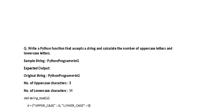 Function Mixed Questions Set 5: Python Programming Exercises - Studocu
