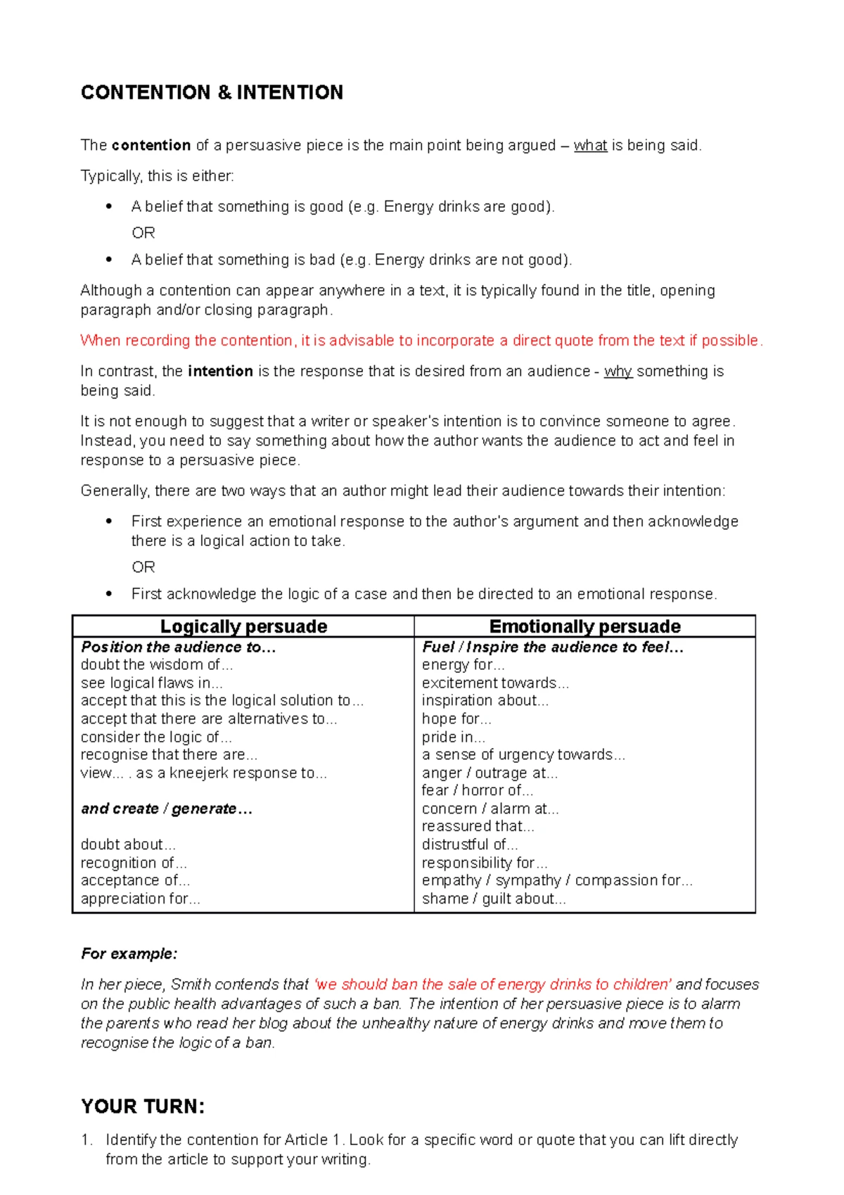 Contention and Intention - Tools for writing comparative essays ...