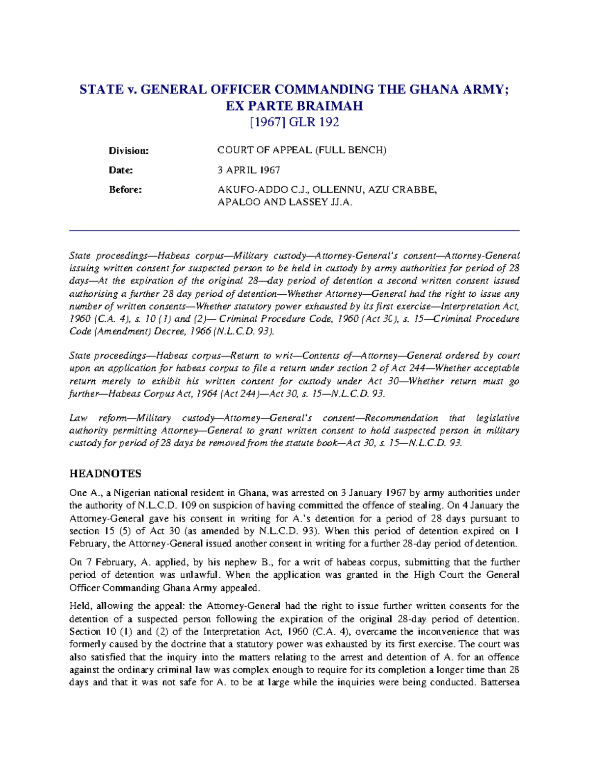 Act 30 Criminal Procedure Code 1960-1 - ACTS OF GHANA FIRST REPUBLIC ...