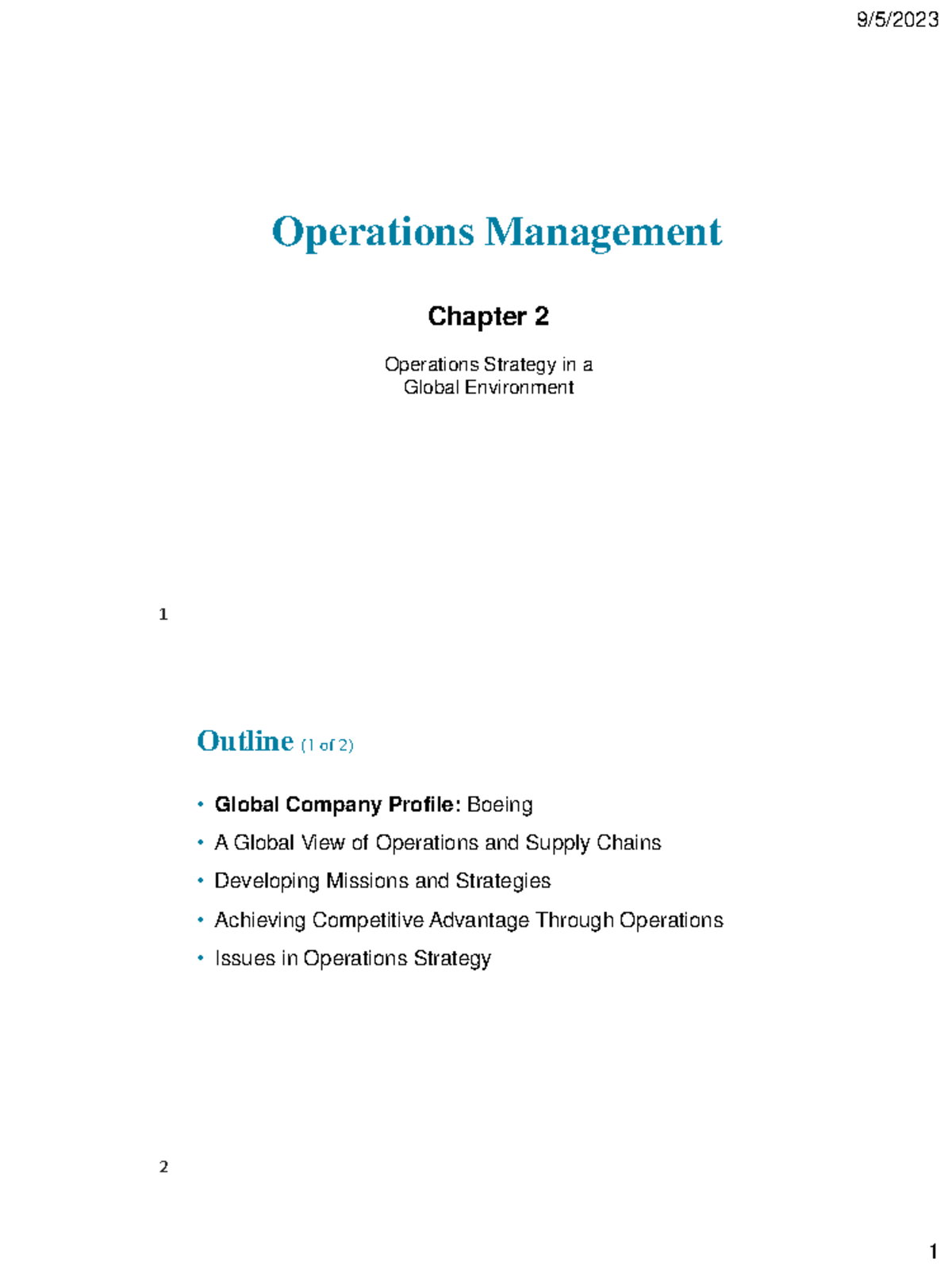 Heizer om12 ch02 accessible - Operations Management Chapter 2 ...