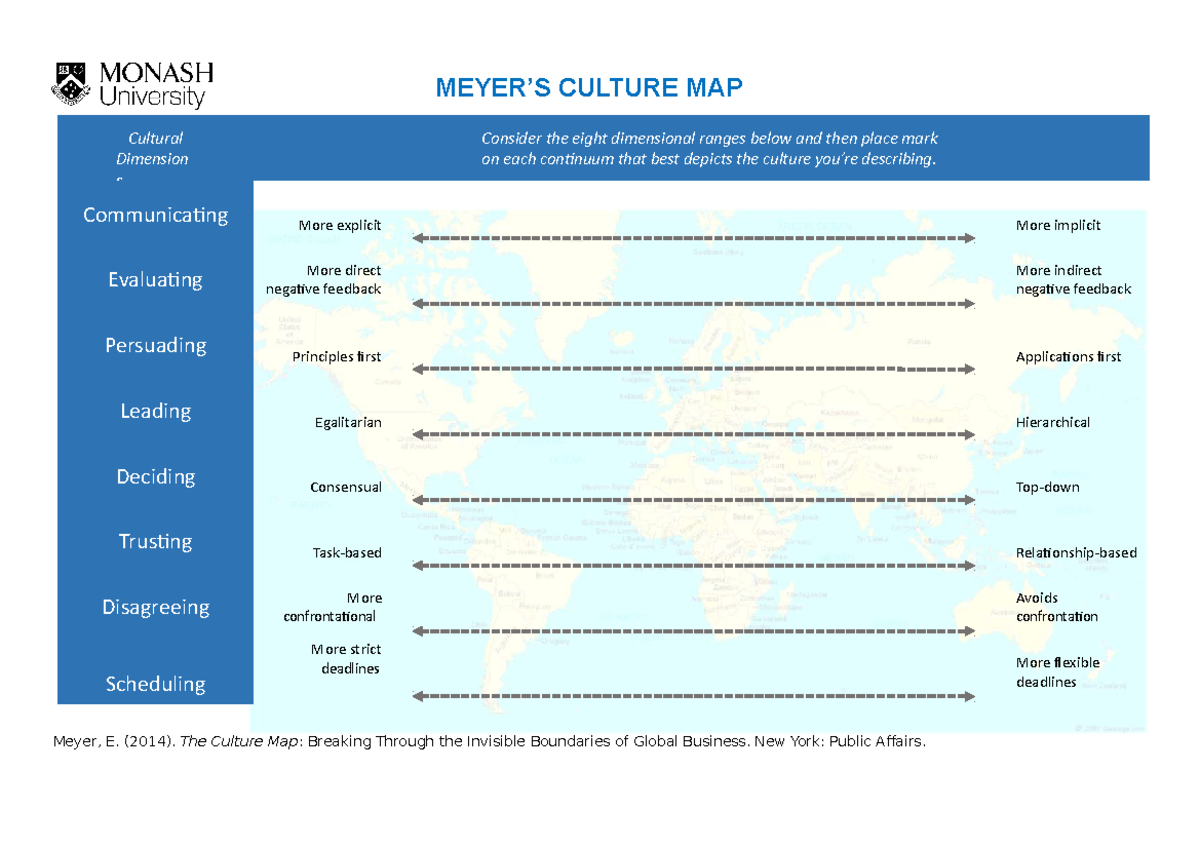 GPC- Myer's Cultural Map - MEYER’S CULTURE MAP Cultural Dimension s ...
