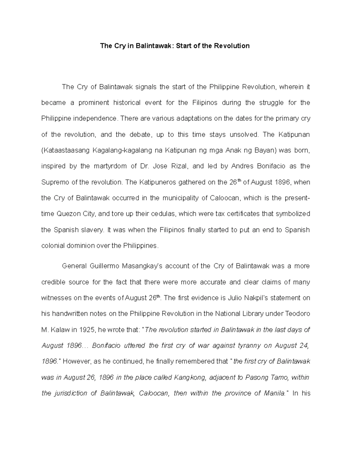 Historical Background of Customs of the Tagalog - HISTORICAL CONTEXT OF ...
