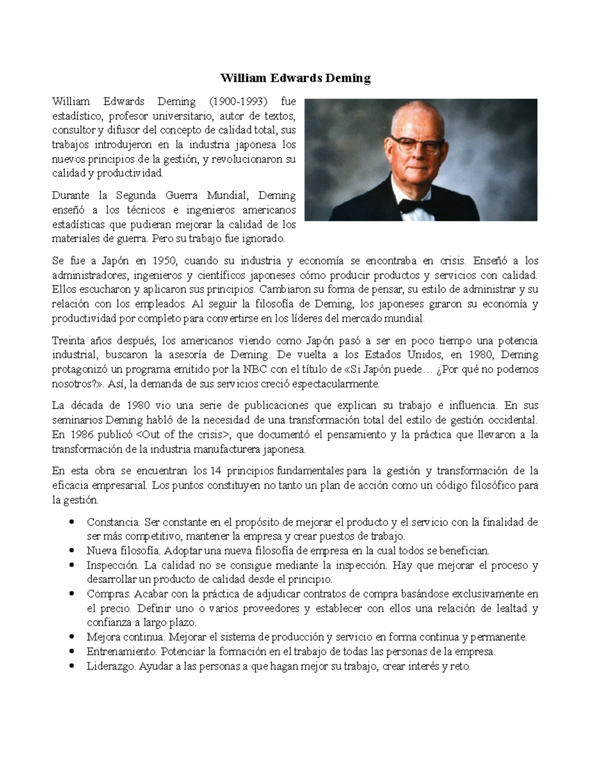 William Edwards Deming - William Edwards Deming William Edwards Deming ...
