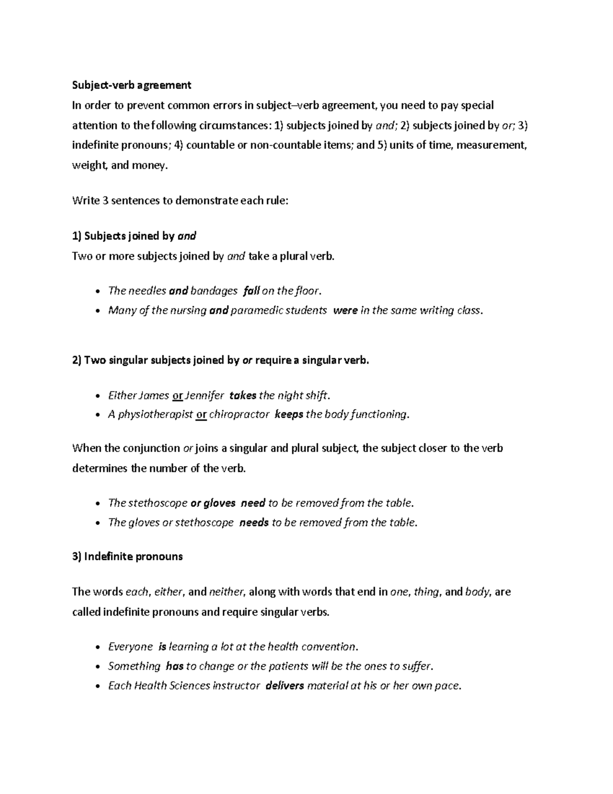 Subject-Verb Agreement Practice: Rules & Examples for Grammar Mastery ...