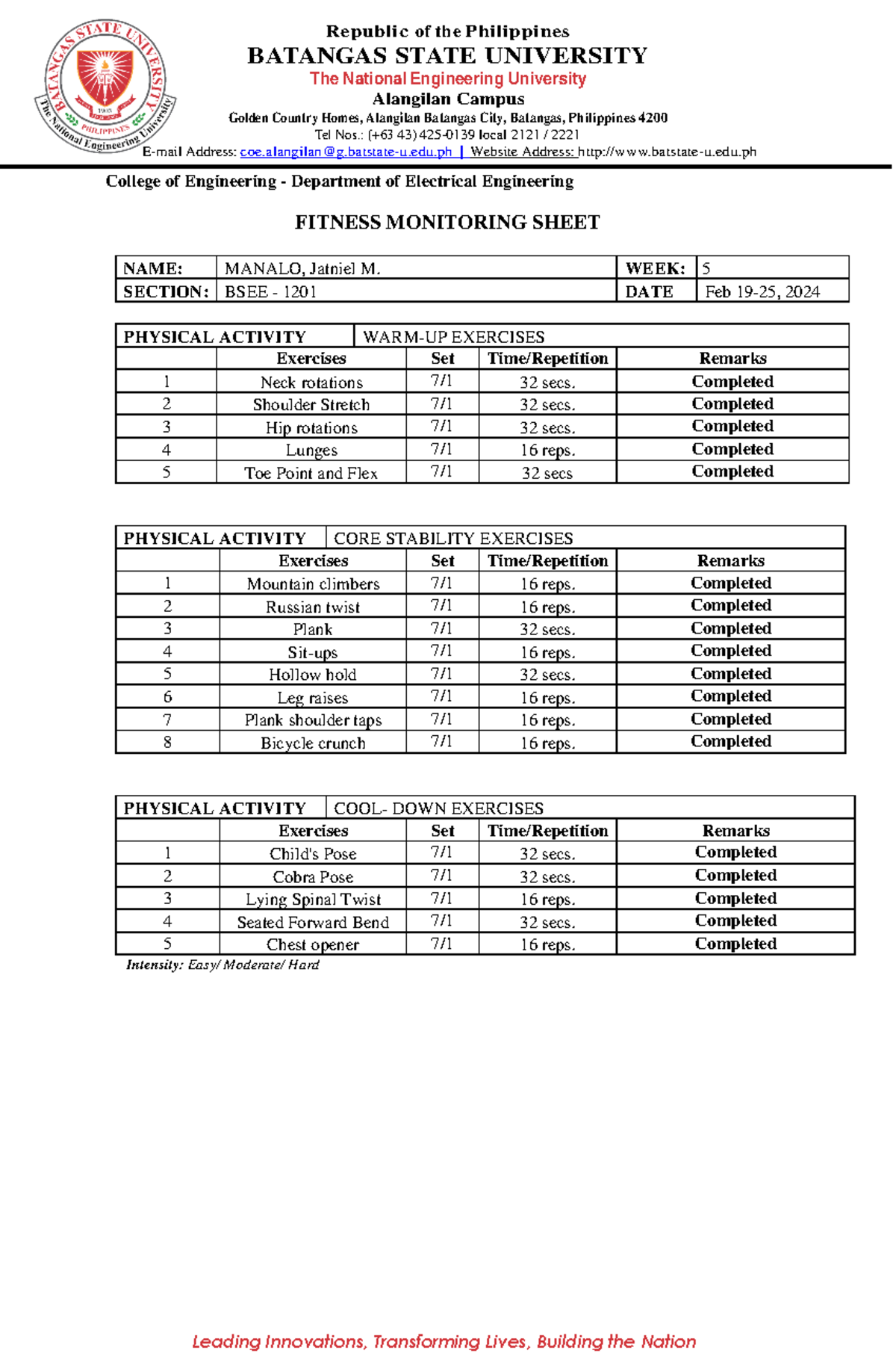 NOTES IN EE BSU - BATANGAS STATE UNIVERSITY The National Engineering ...
