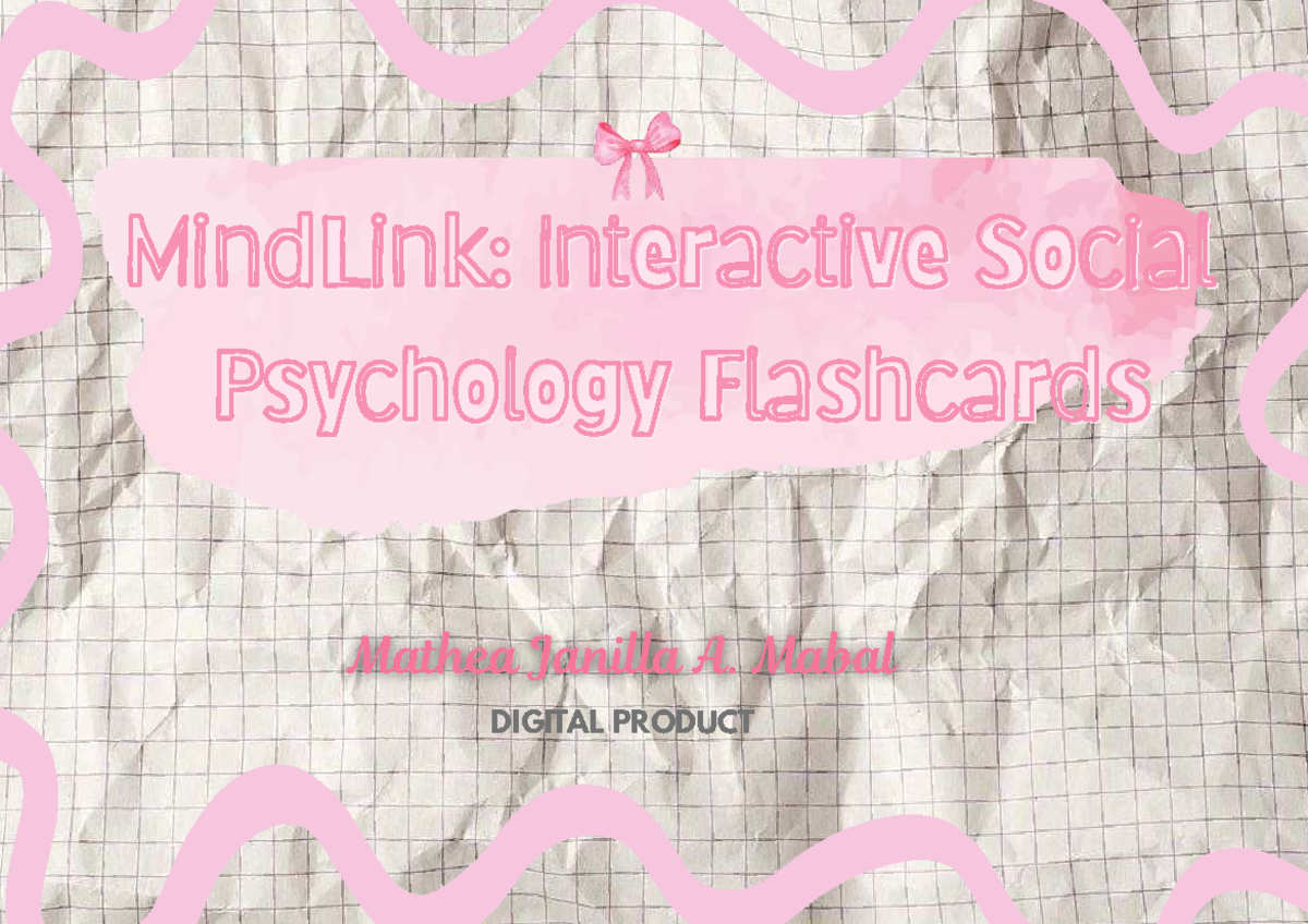 MindLink: Interactive Flashcards for Social Psychology Concepts - Studocu