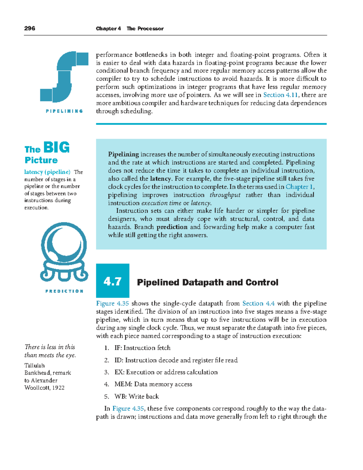 296 Chapter 4: Processor Performance Bottlenecks and Pipelining ...
