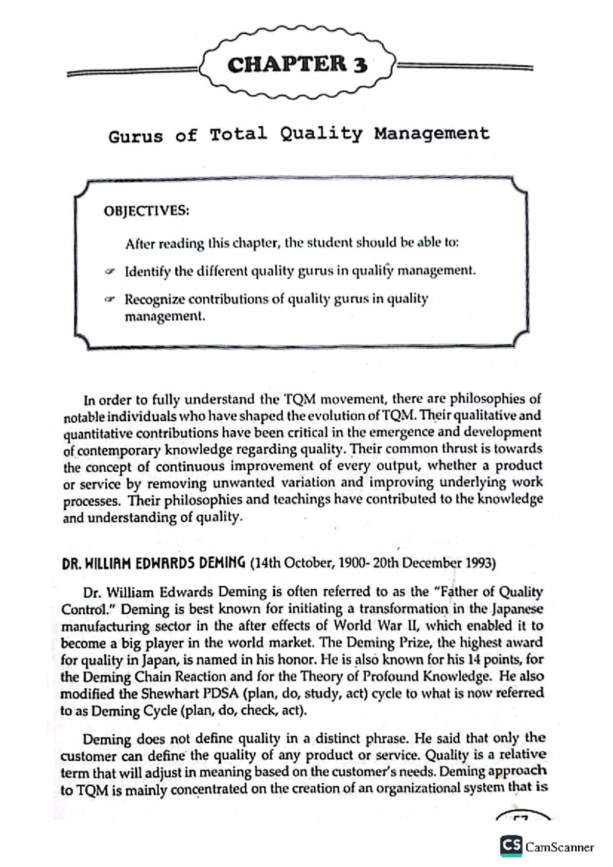 CHAPTER 3 - Gurus of Total Quality Management: Key Concepts ...