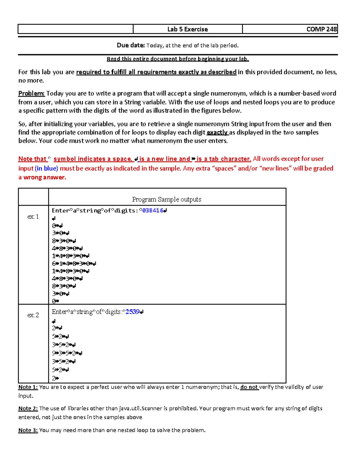 Lab 5 Numeronym Pattern Exercise - COMP 248 - Studocu