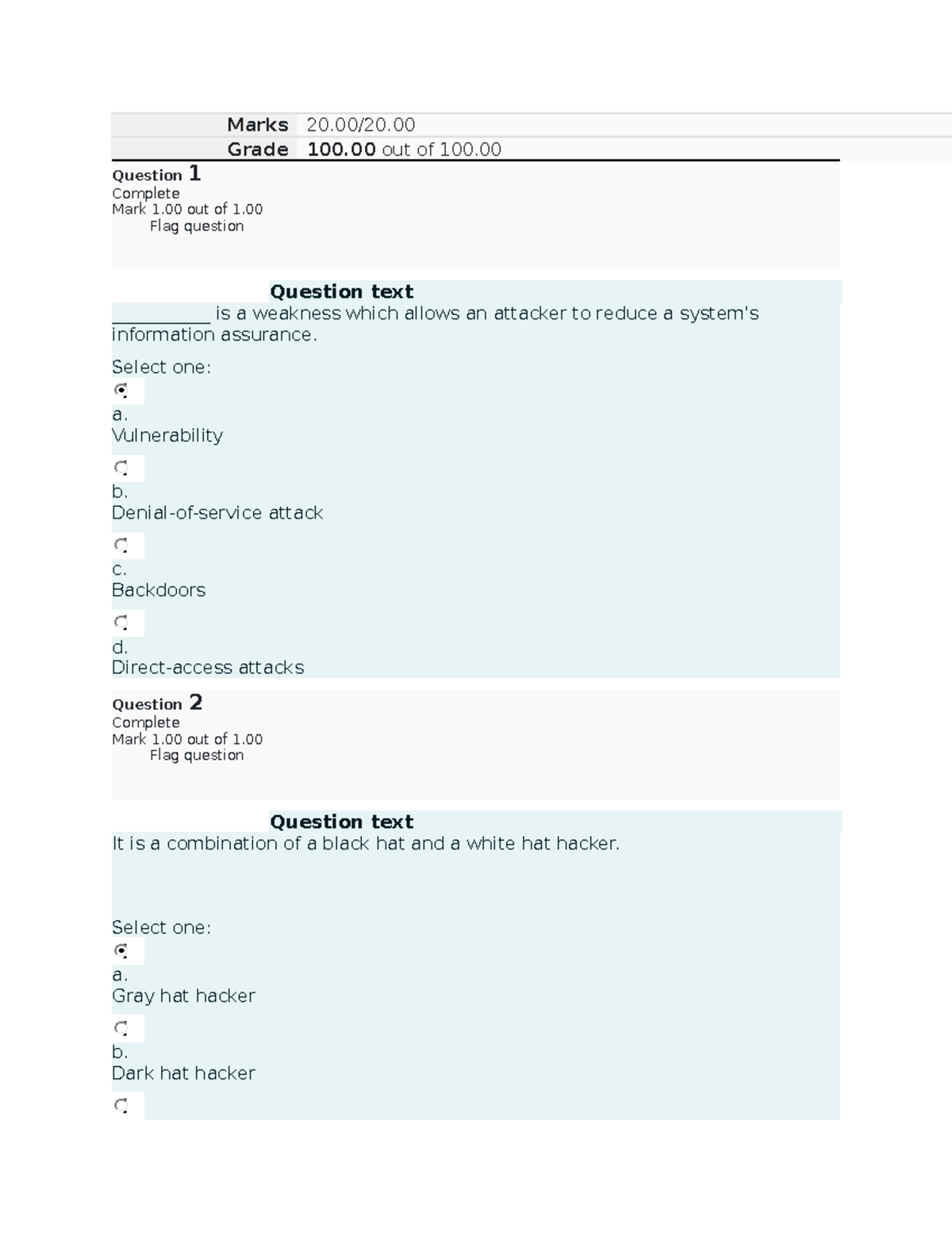 Prelim Quiz 2 – IT Application Questions and Answers - Studocu