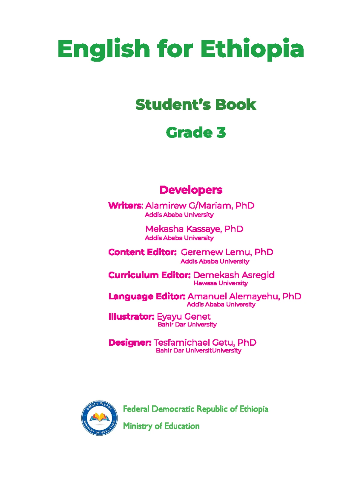 English G3 TG - ktgl - Grade 3 English Teacher's Guide Teacher's Guide ...