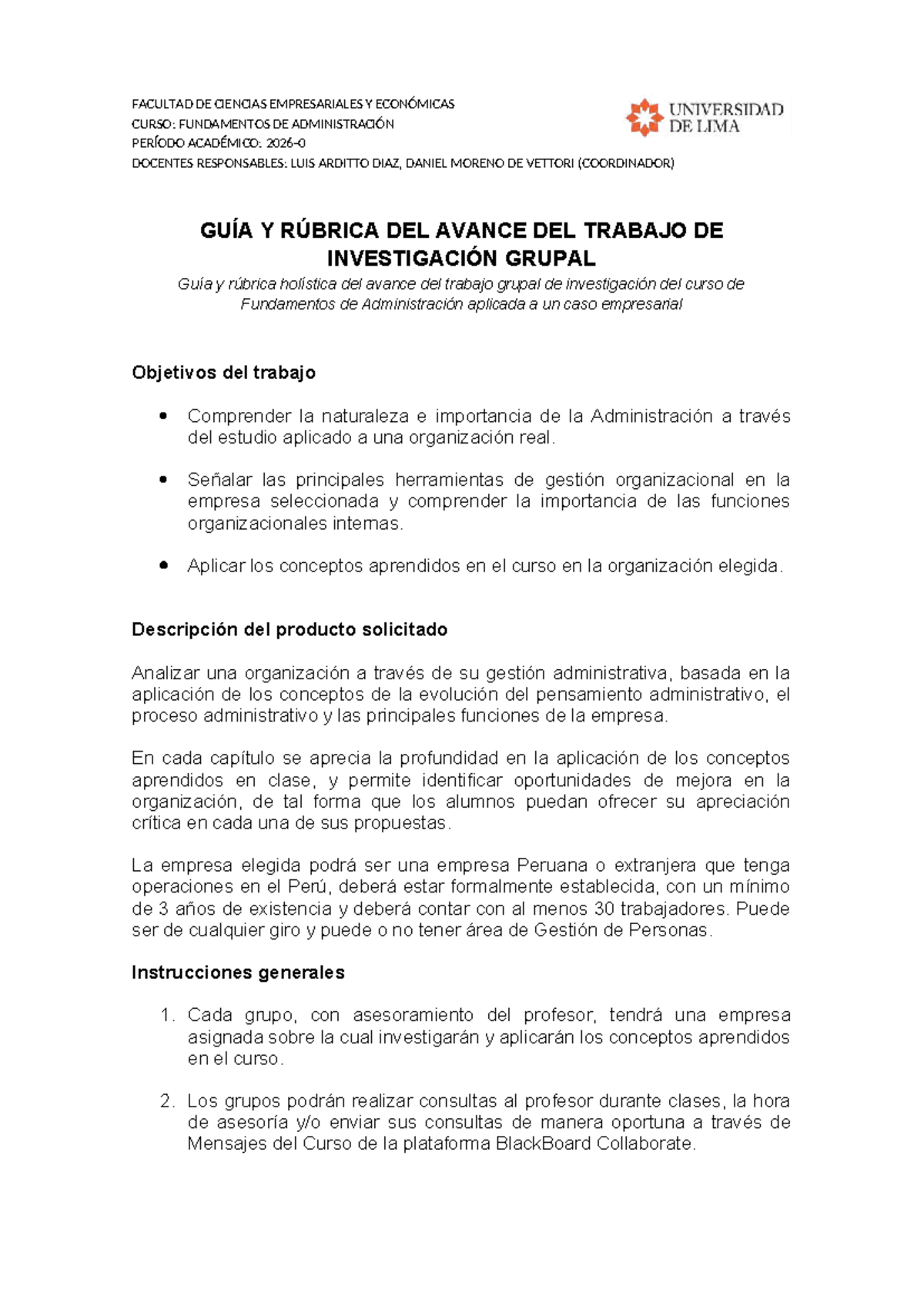 Guía y Rúbrica del Avance del Trabajo Final - FUNDAMENTOS DE ...