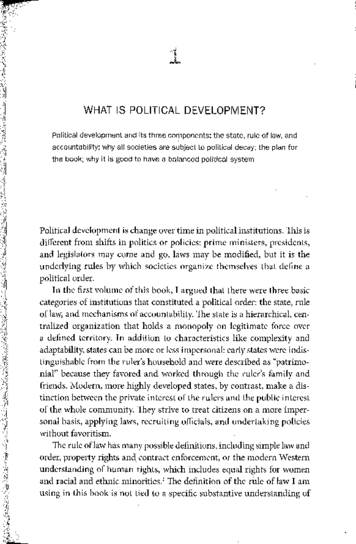 Political Development: Understanding State, Rule of Law, and ...