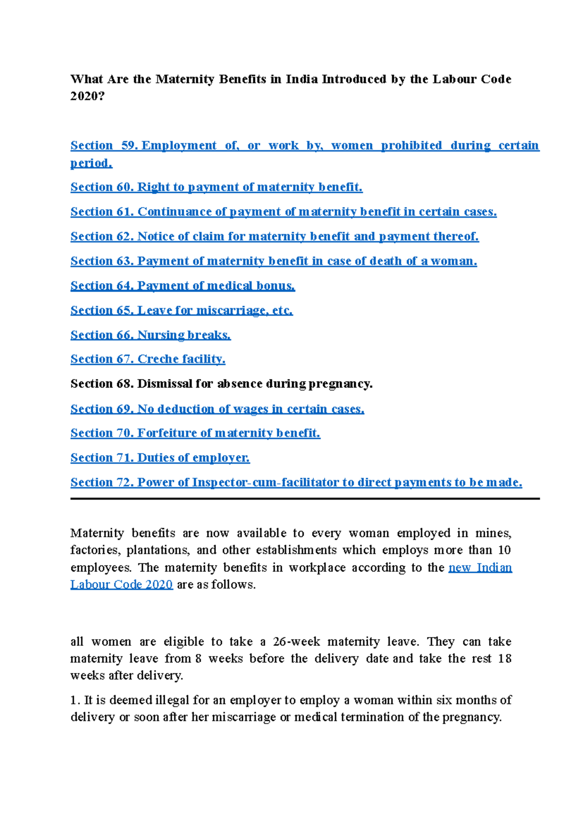 Matrnity benefits under SS code,2020 - What Are the Maternity Benefits ...