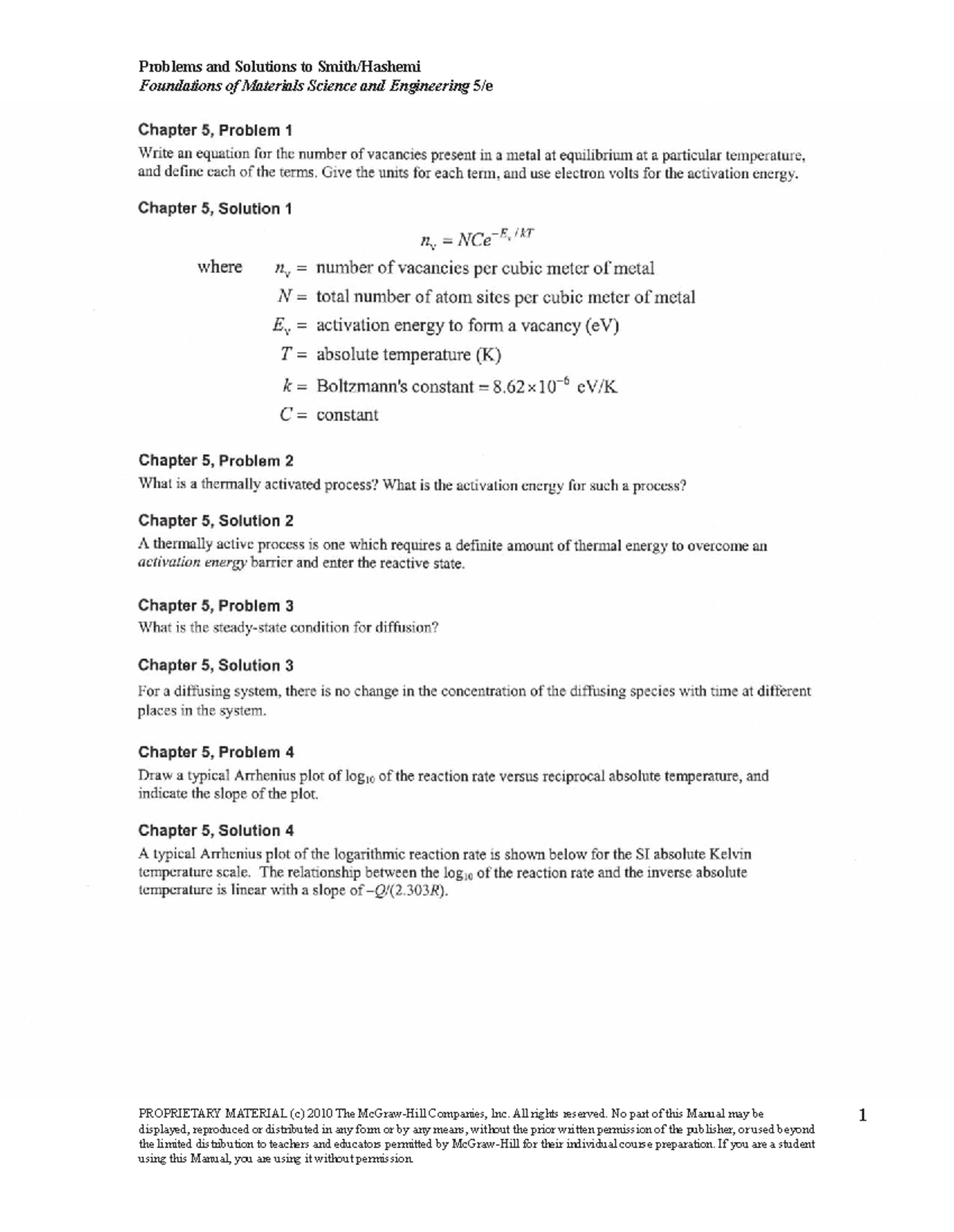 Problems and Solutions for Foundations of Materials Science and ...