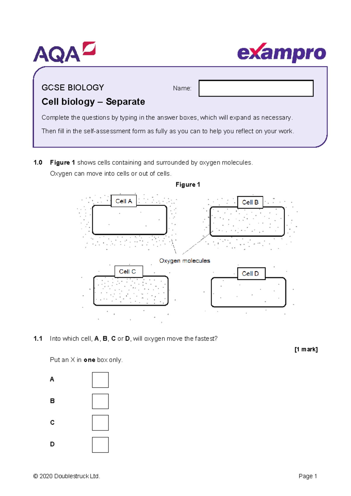 GCSE Biology: Cell Biology Separate Study Guide and Reflection - Studocu