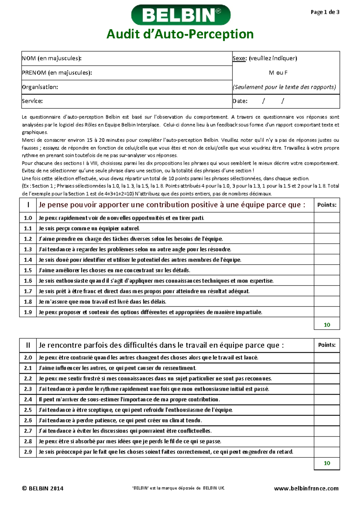 26 - La méthode Belbin est un outil rationnel et scientifique ...
