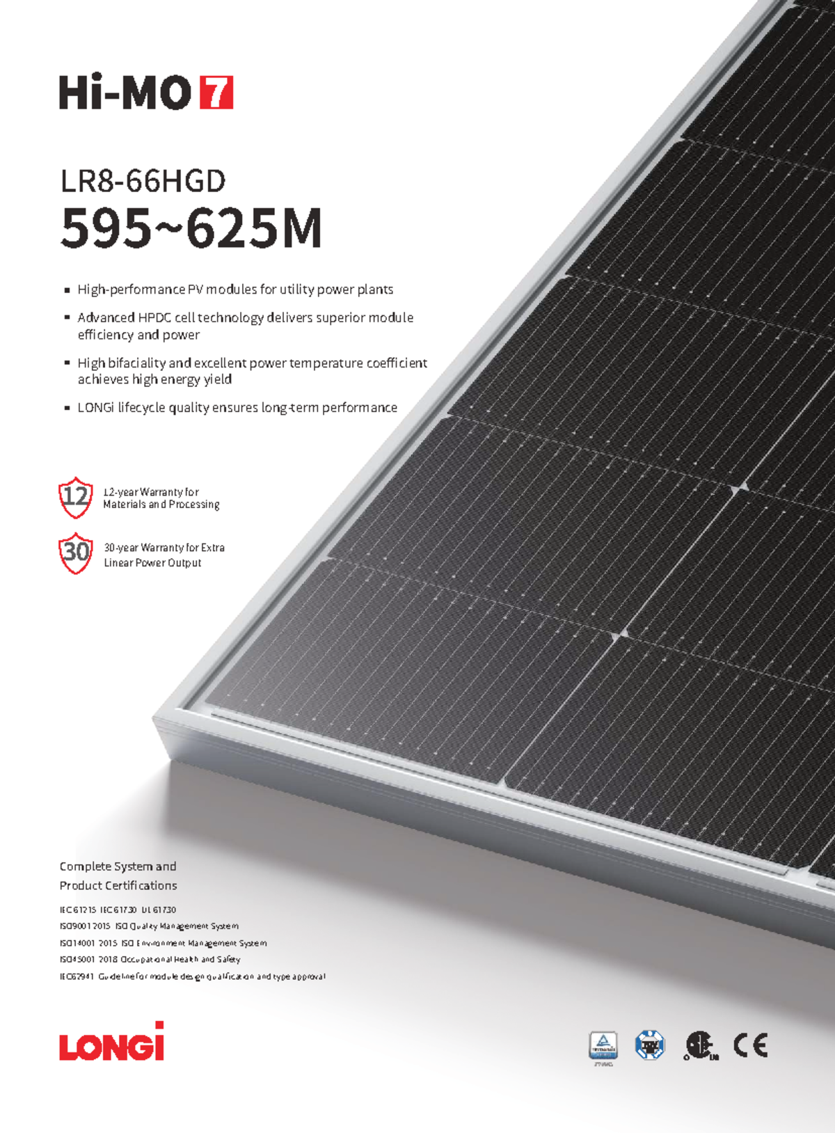 PV Modules for Utility Power Plants: Advanced HPDC Cell Tech Data Sheet ...