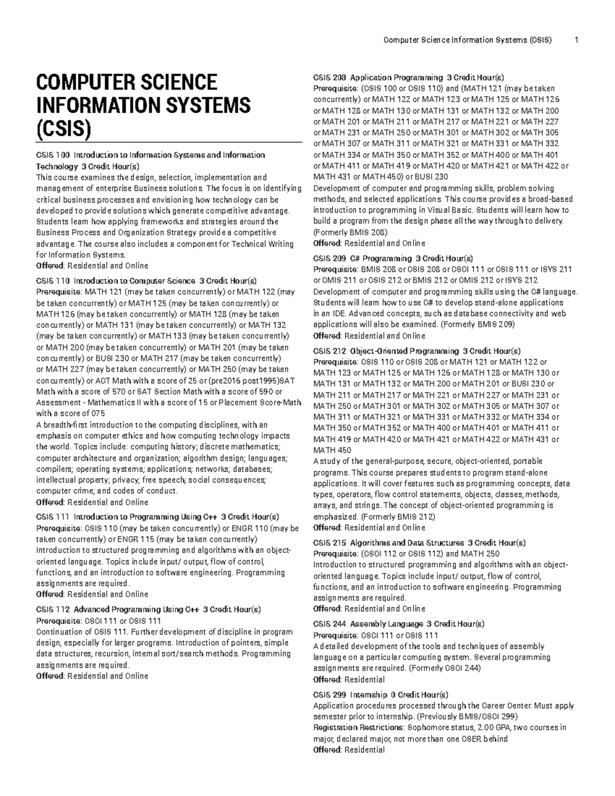 CSIS Study Material: Comprehensive Overview of Information Systems ...