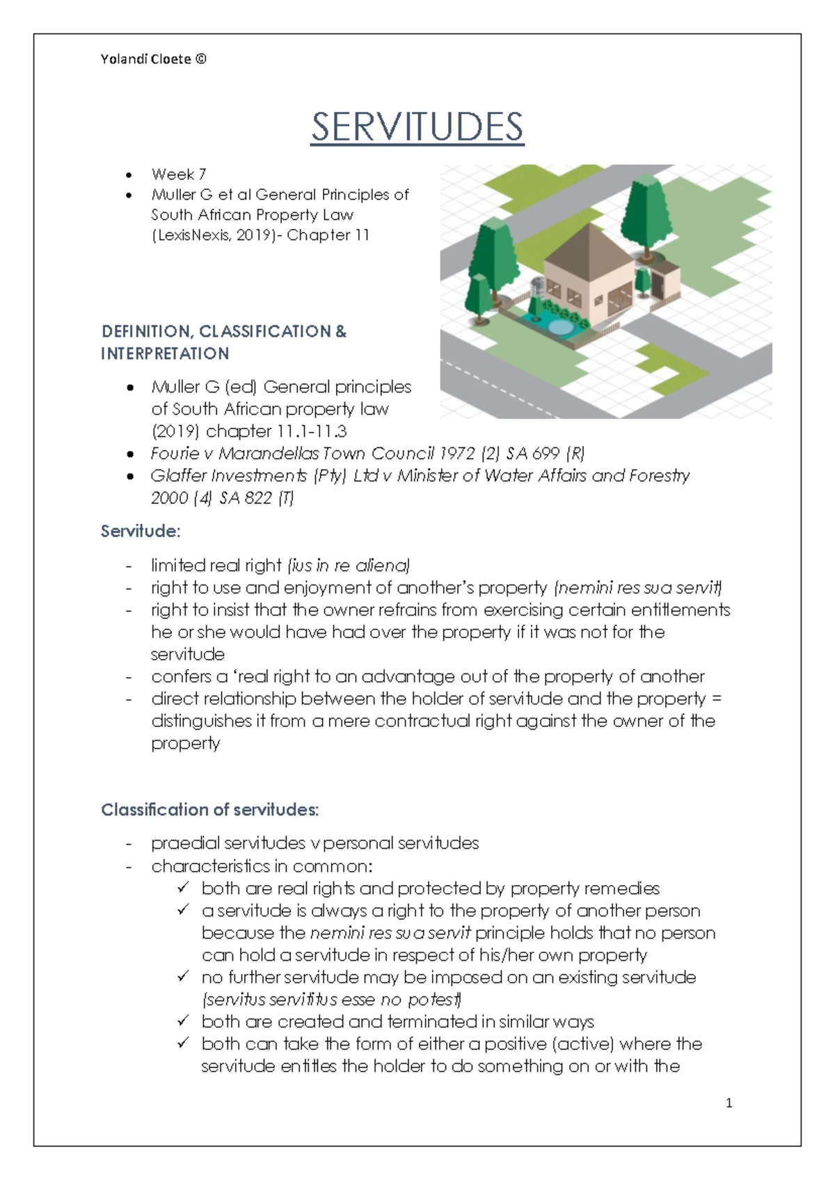 Servitude SAR 310 Final Exam Notes 2025 - Studocu