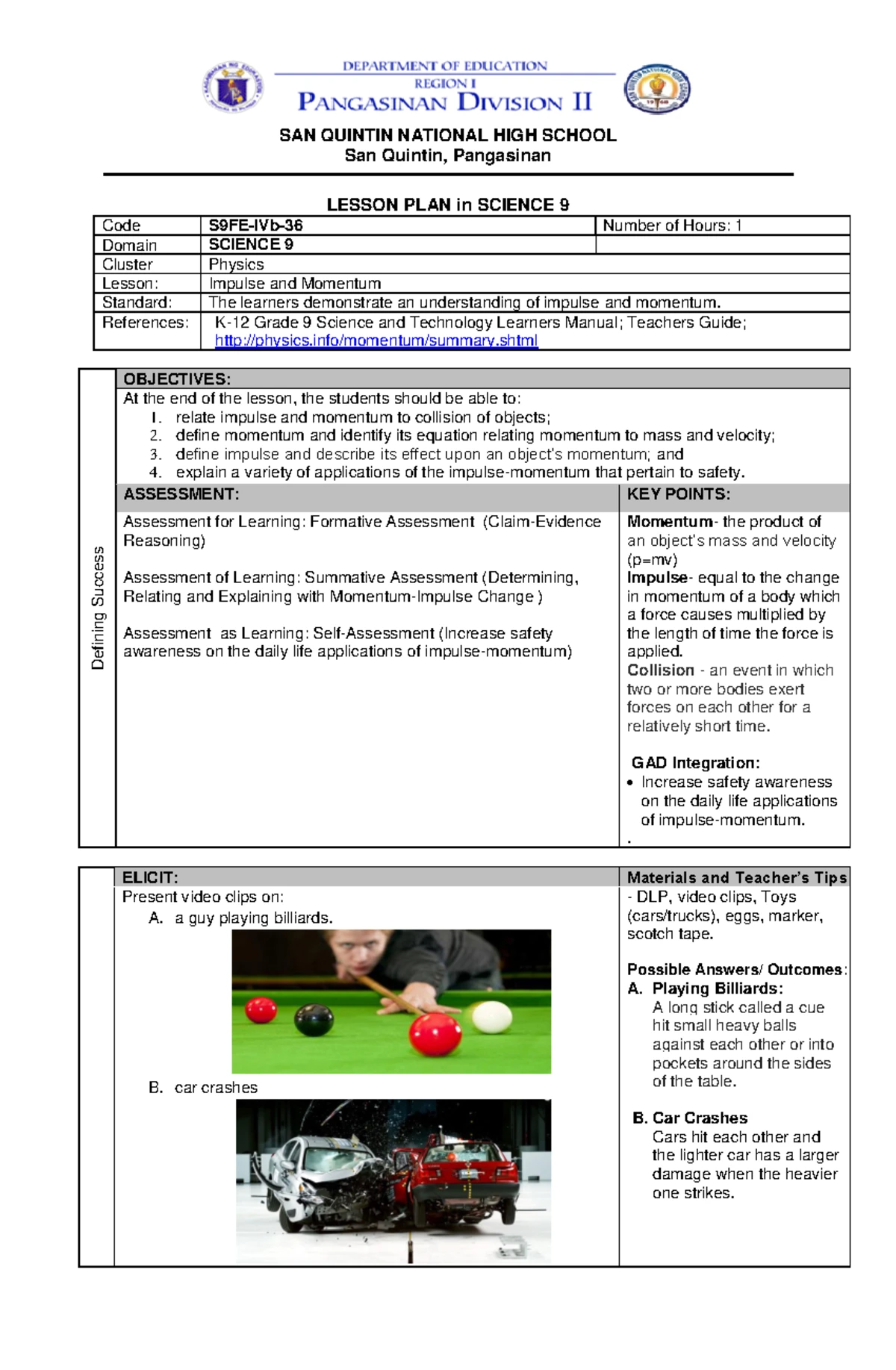 Semi-detailed-lesson-plan-in-grade-9-science compress - SEMI-DETAILED ...