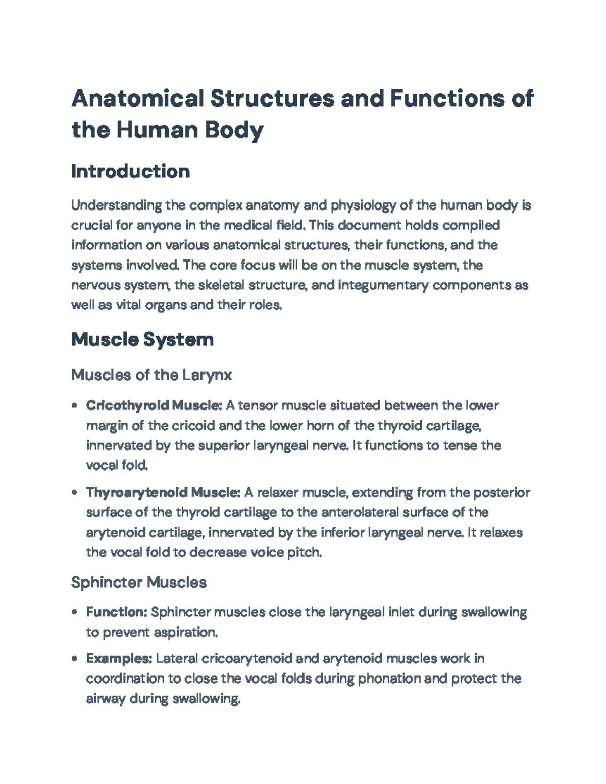 Anatomy and Physiology of Human Body Systems: A Detailed Overview ...