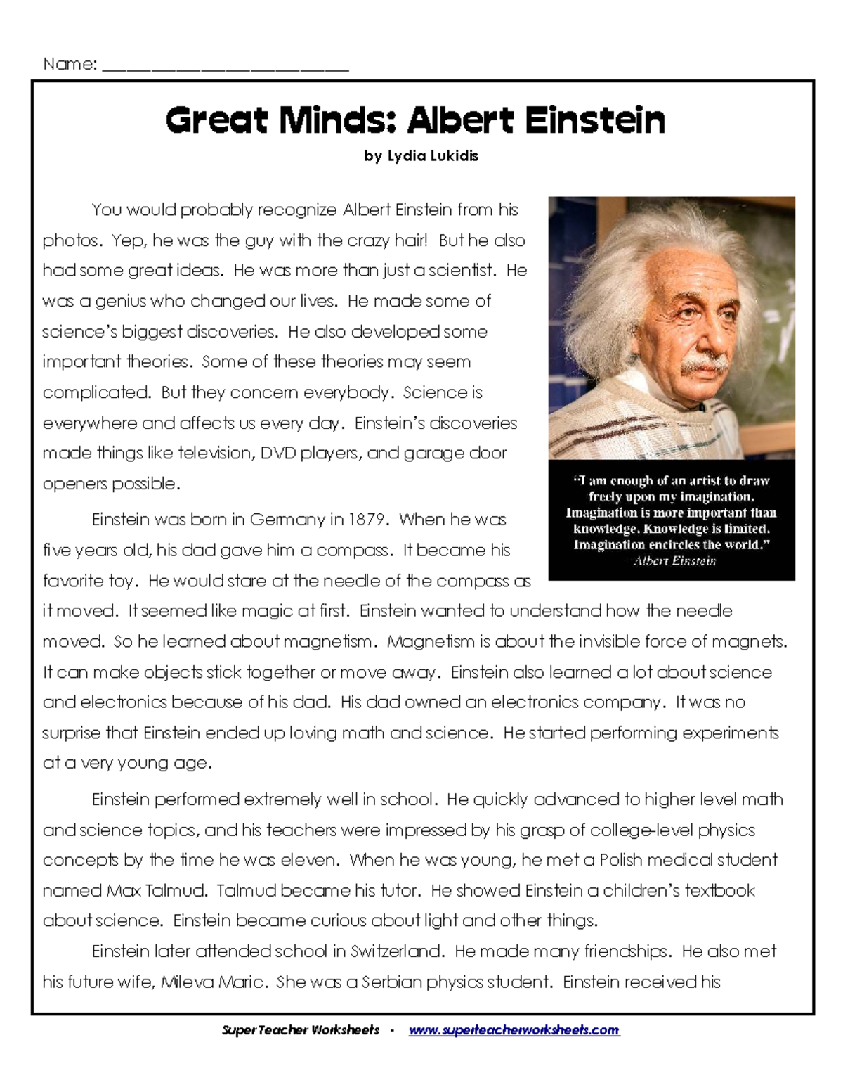 Great Minds: Albert Einstein - A Study of His Life and Discoveries ...