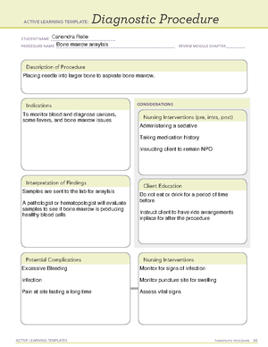 Hypovolemic Shock ATI Disorder Template - ACTIVE LEARNING TEMPLATE ...