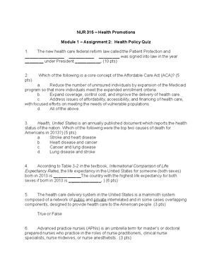 Module 3 Health Promotion Concept Map Rubric 2021 - Healthy People 2030 ...