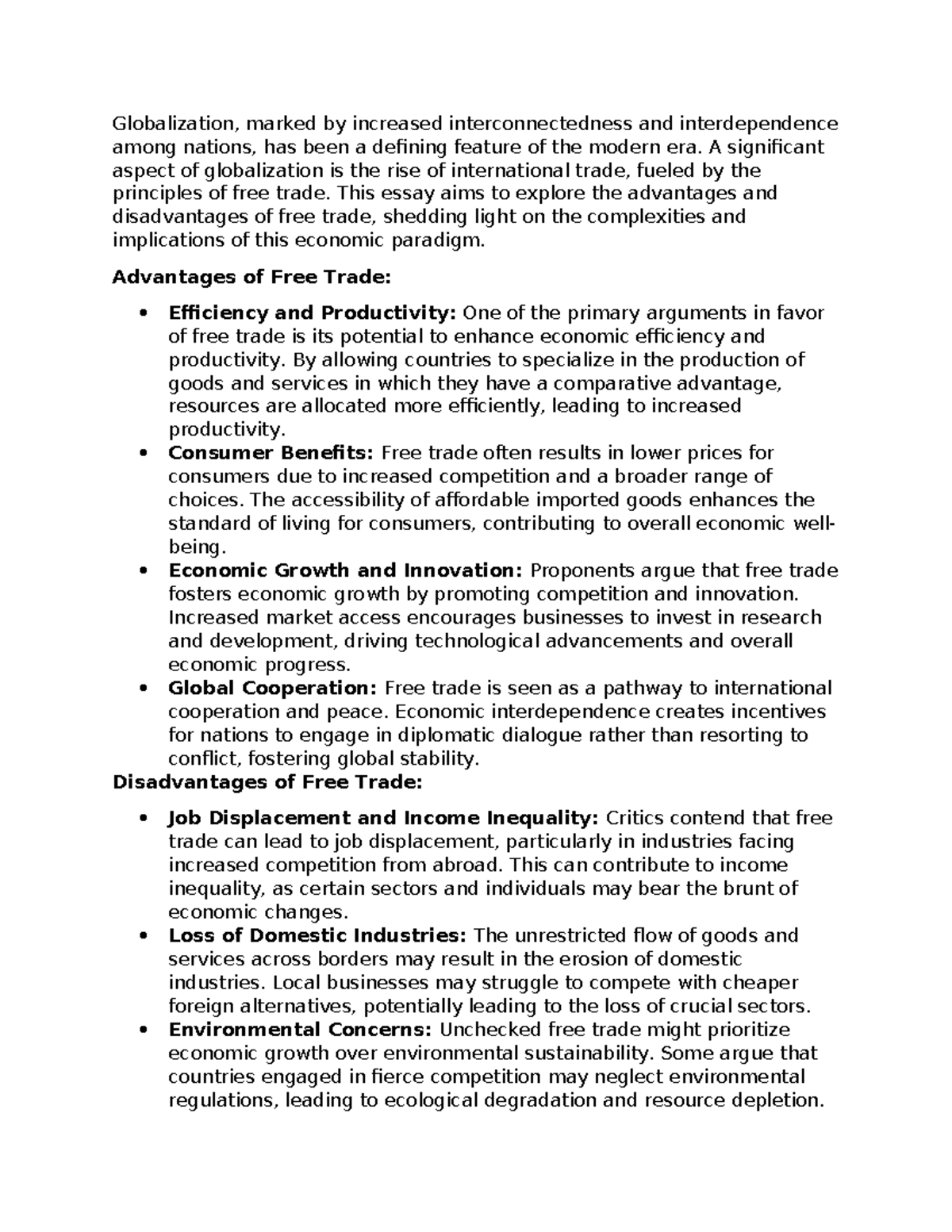 Globalization - asdadasd - Globalization, marked by increased ...