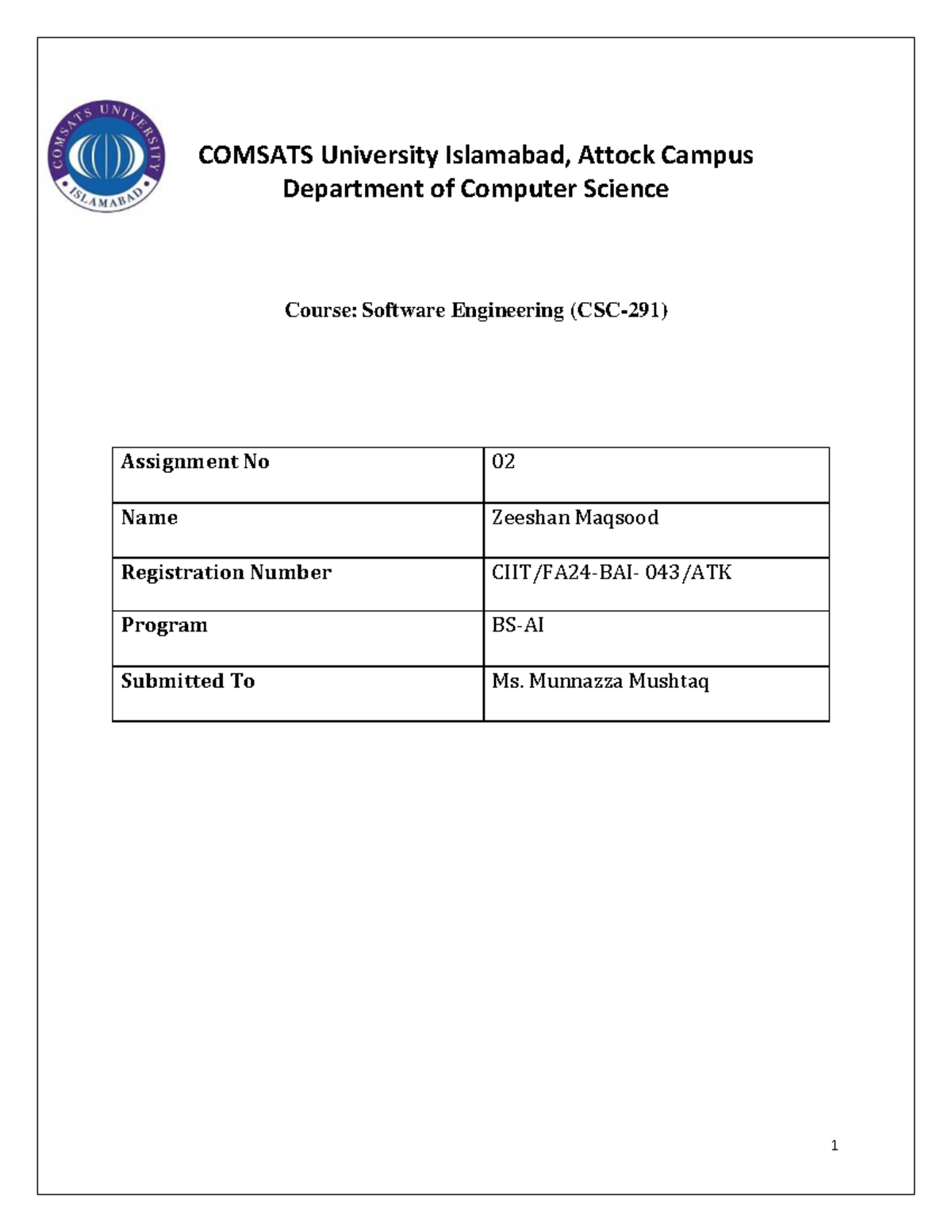 Software Engineering Assignment 02: UML Diagrams Overview - Studocu