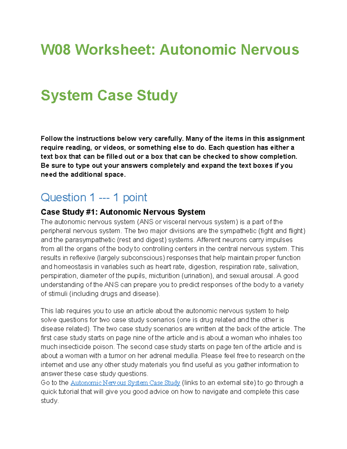 W08 Worksheet Autonomic Nervous System Case Study - W08 Worksheet ...