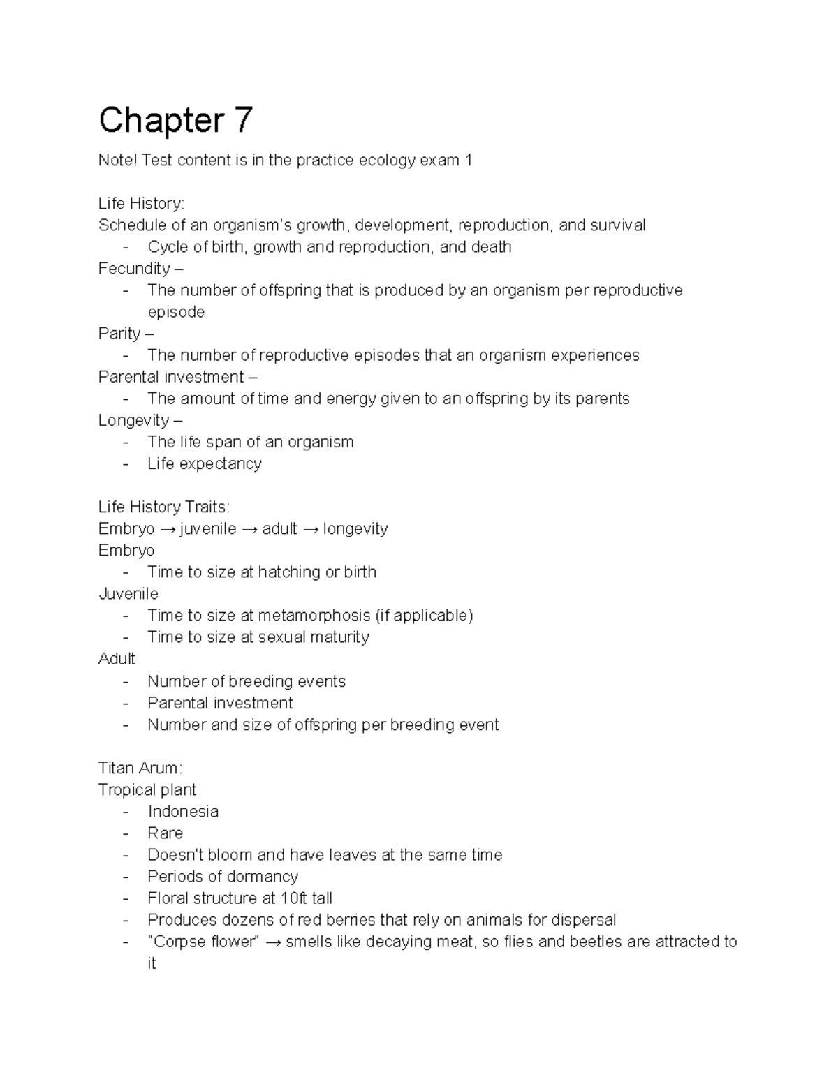 Ecology Exam 2 - In-Class Notes on Life Histories and Growth Models ...