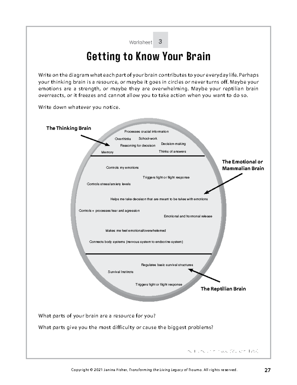 Getting to Know the Brain - Lesson 4 Worksheet - Studocu