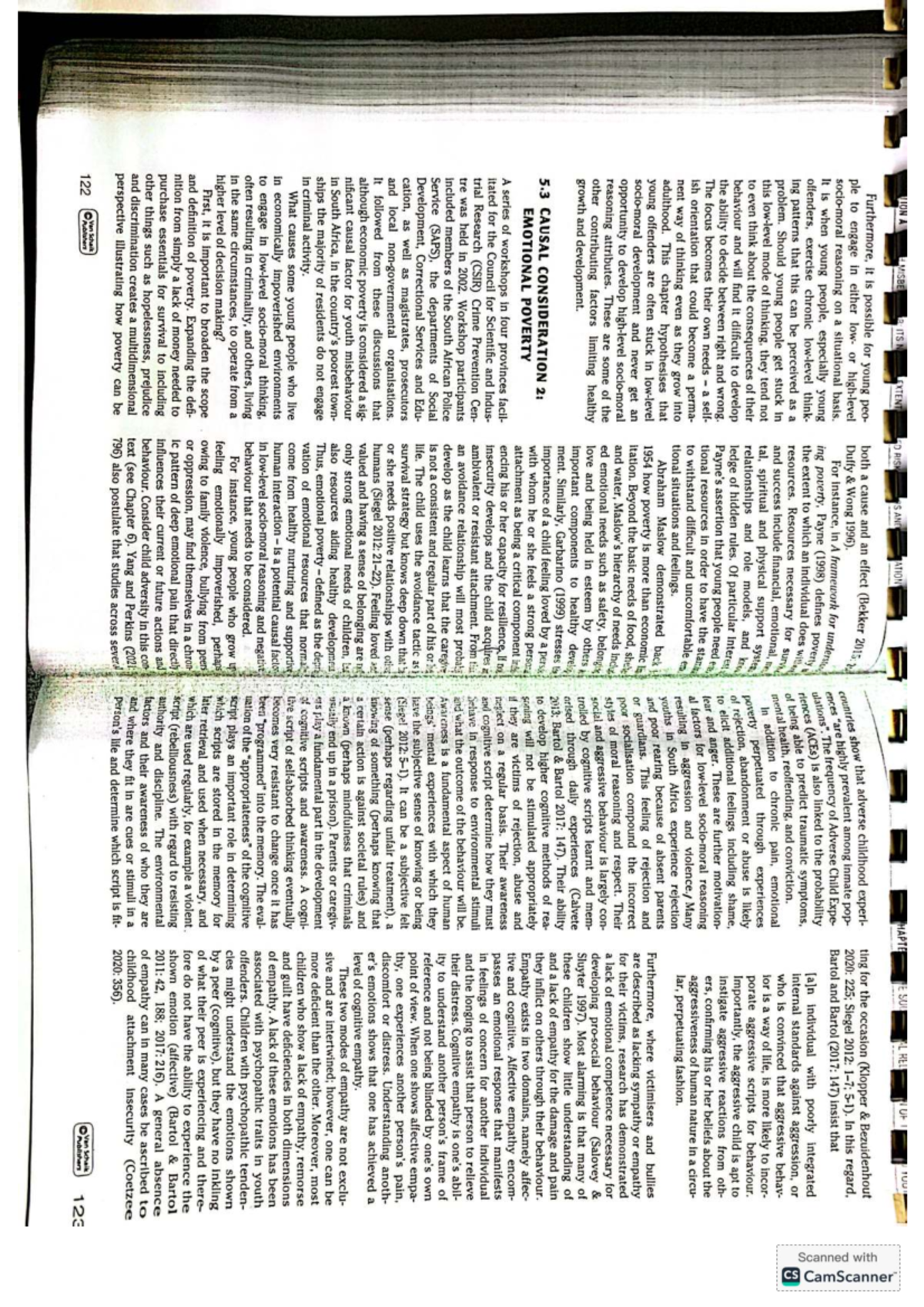 Chapter on Socio-Moral Reasoning and Emotional Poverty - Studocu
