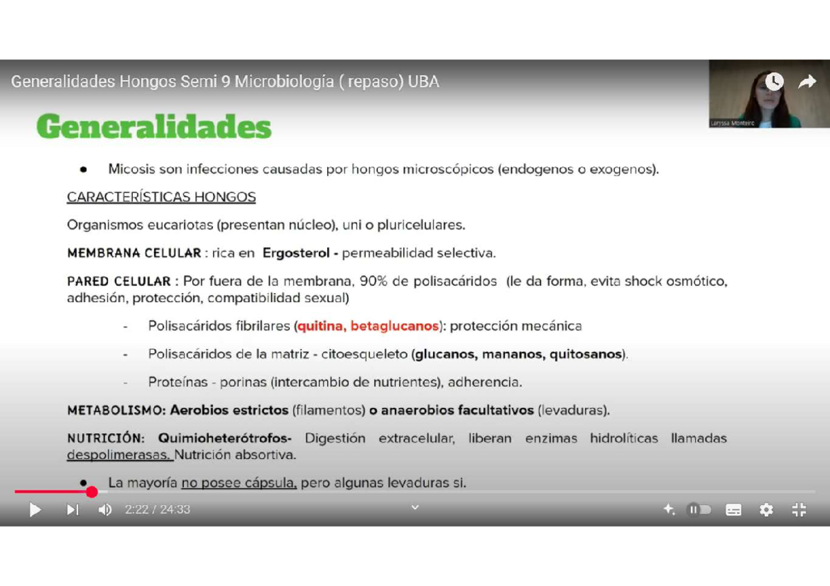 Generalidades de Hongos - Semi 9 Microbiología (Repaso UBA) - Studocu