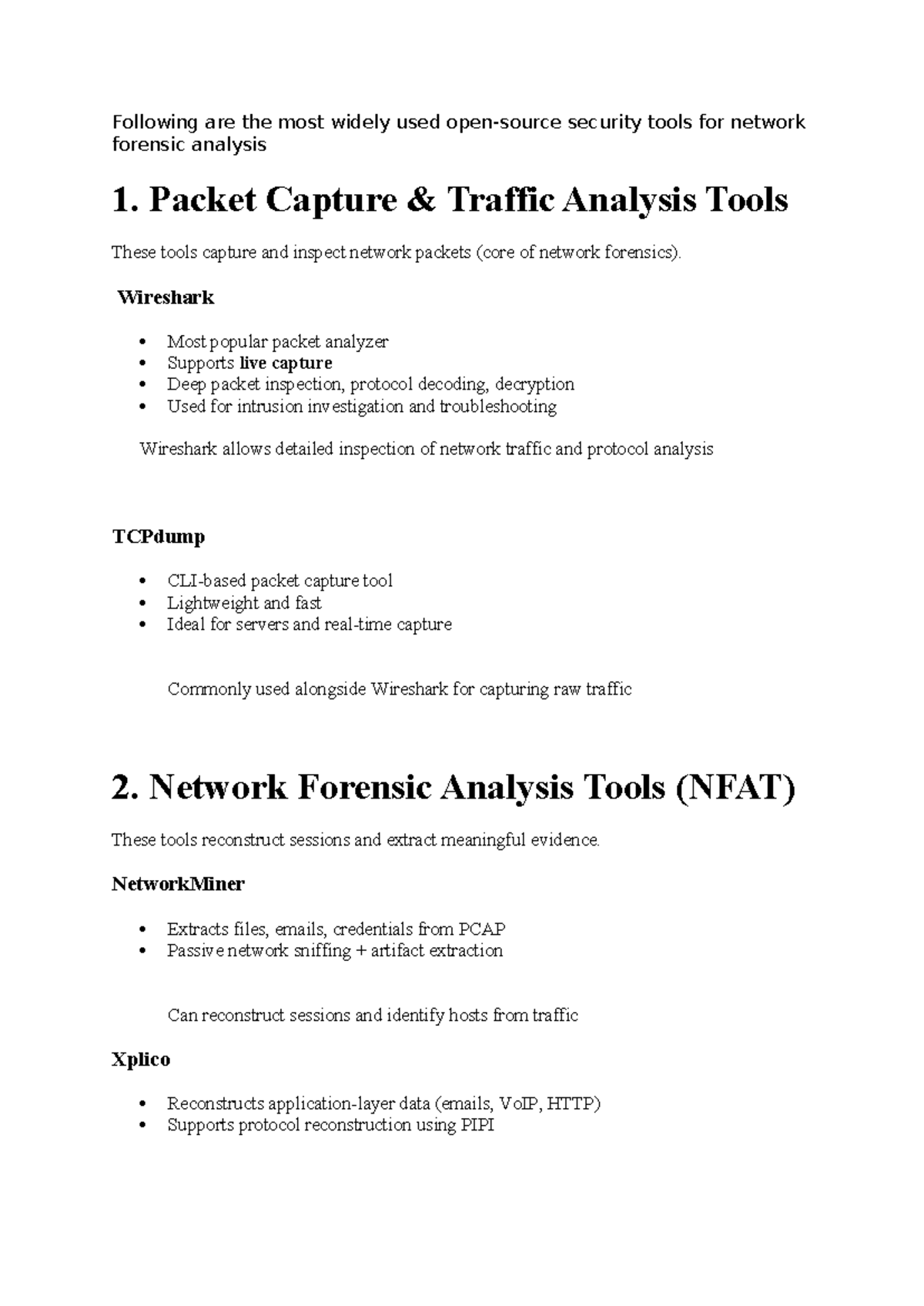 Network Forensic Analysis Tools and Techniques (Module 5) - Studocu