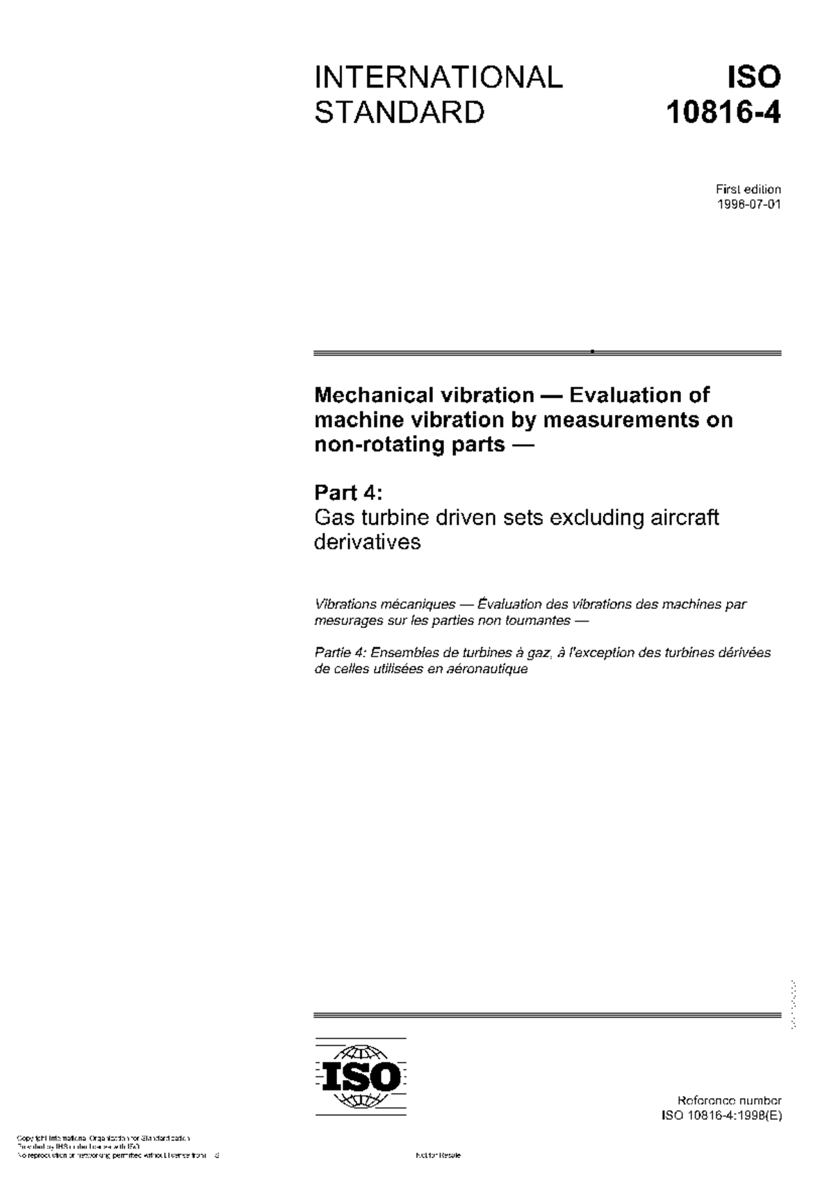 ISO 10816-4-1998 - aaa - INTERNATIONAL ISO STANDARD First edition ...