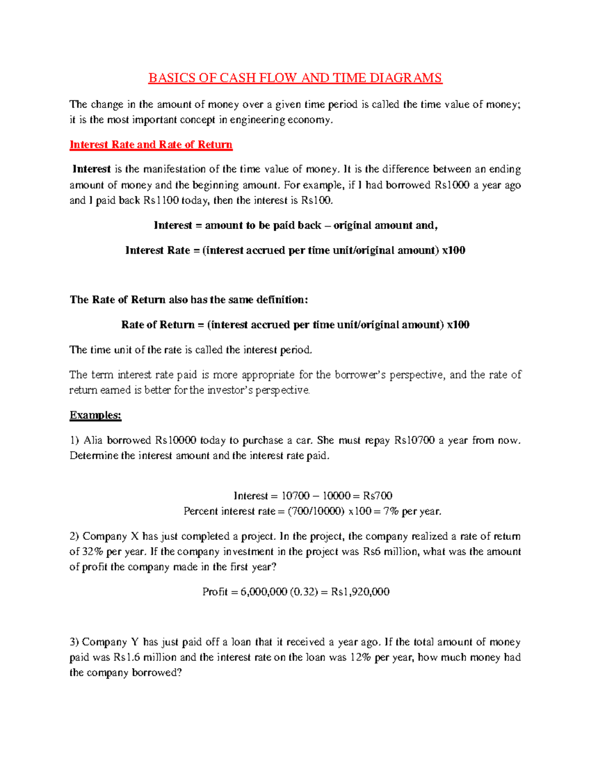 Basics of Cash Flow & Time Diagrams (ENG 101) - Key Concepts Explained ...