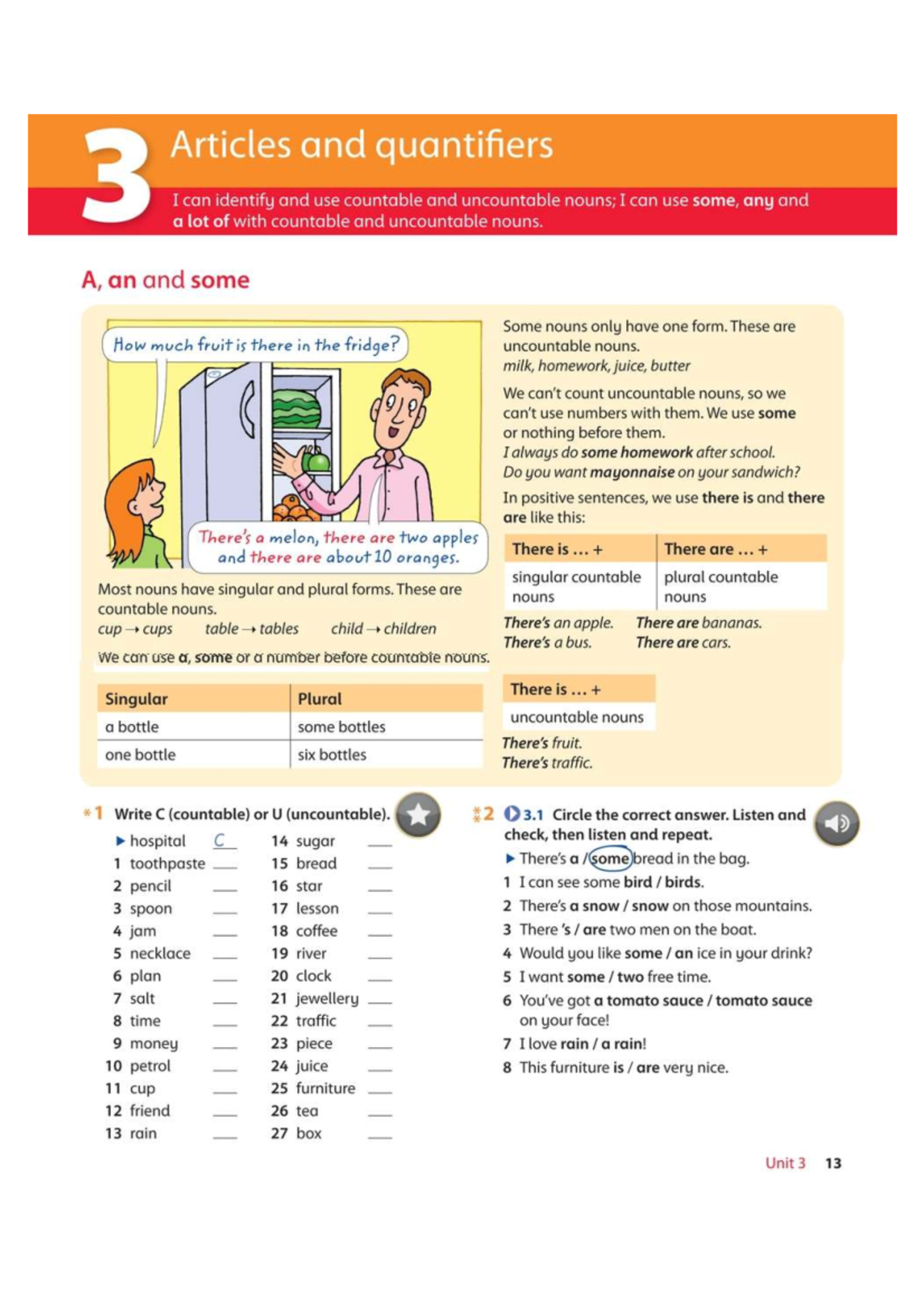 Quantities and Articles: Countable & Uncountable Nouns (ENG 101) - Studocu