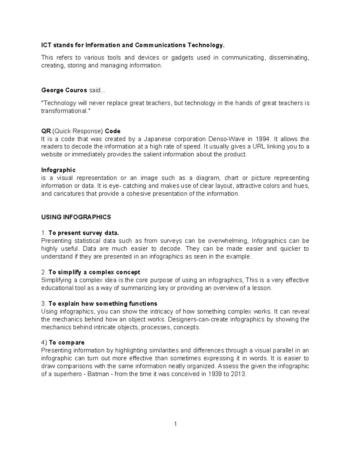 Final Exam Reviewer 2: Understanding ICT, Infographics, and Digital ...