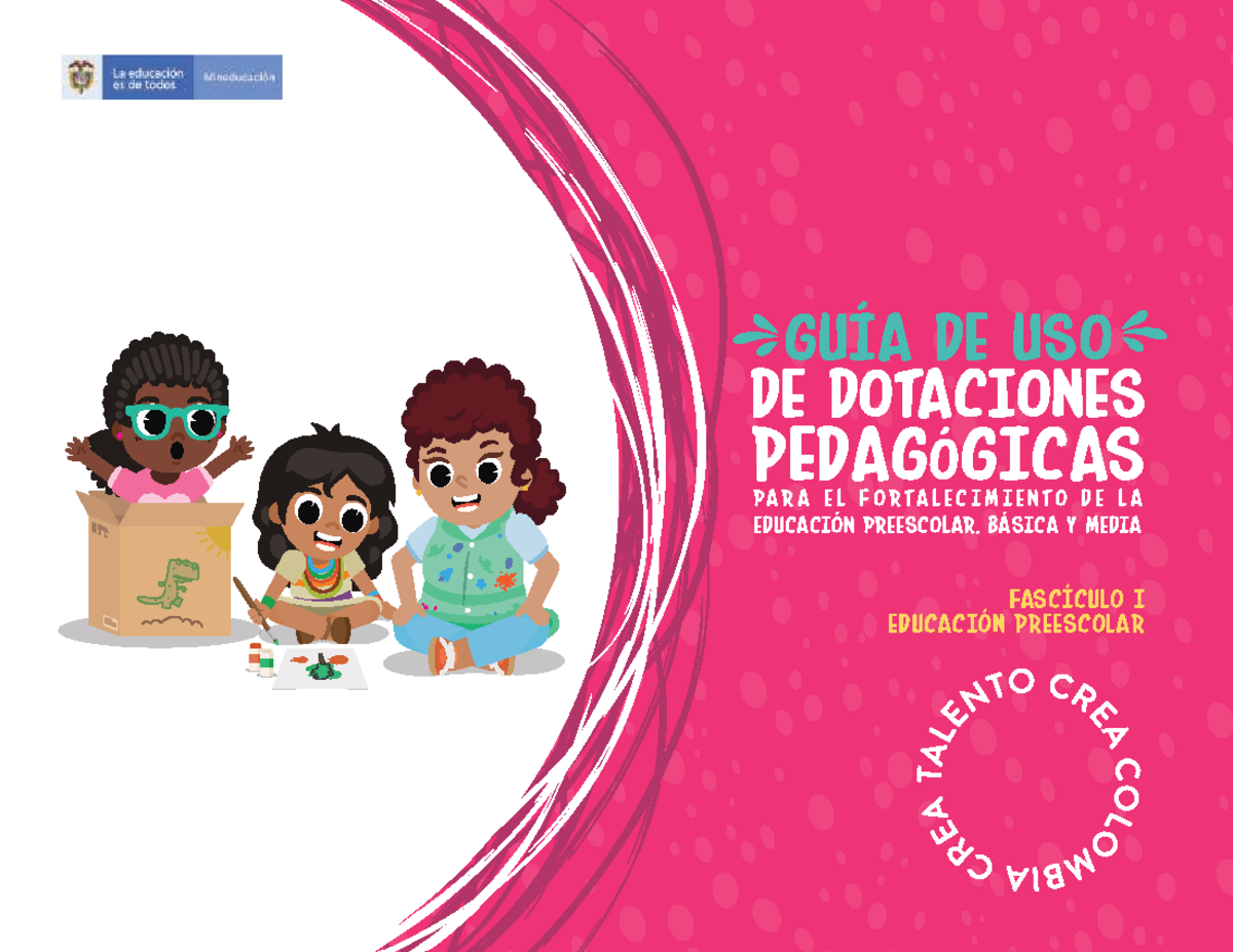 GUÍA DE USO DE DOTACIONES PEDAGÓGICAS - EDUCACIÓN PREESCOLAR - Studocu