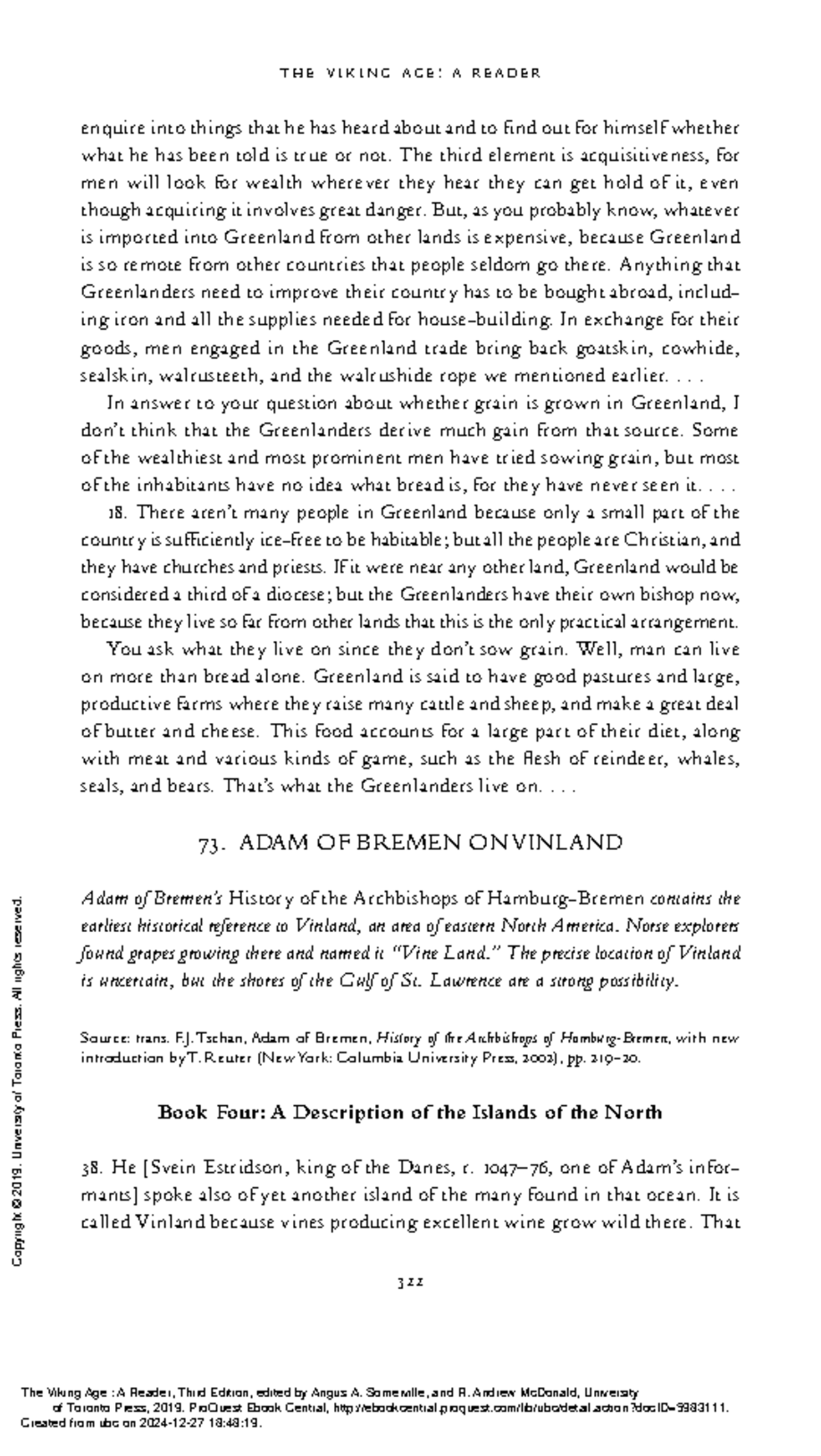 The Viking Age: A Reader - Adam of Bremen Insights (73) - Studocu