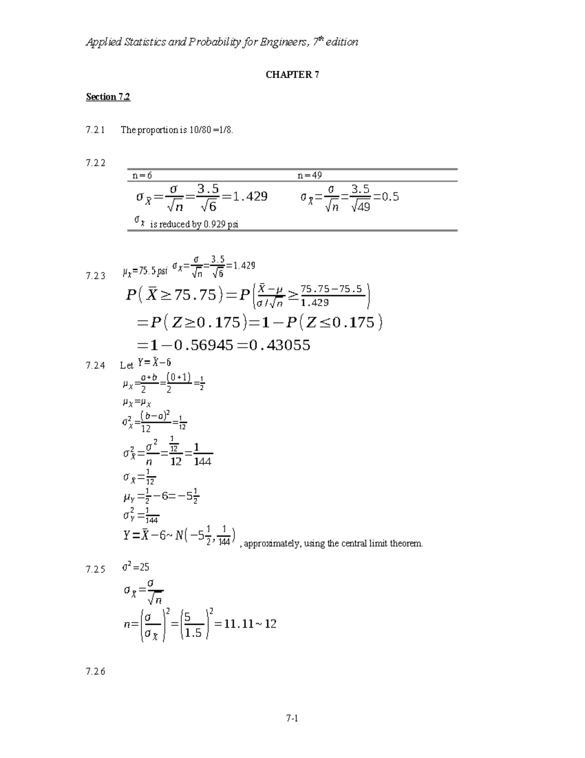 Applied Statistics and Probability for Engineers, 7th Edition ...