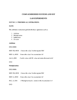 CS3691-EIOT LAB EXP 1&2 - CS3691-EMBEDDED SYSTEMS AND IOT LAB ...